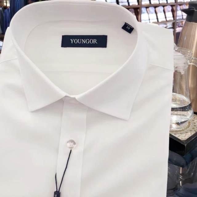 Special clearance Youngor long-sleeved shirt men's pure cotton no-iron ...