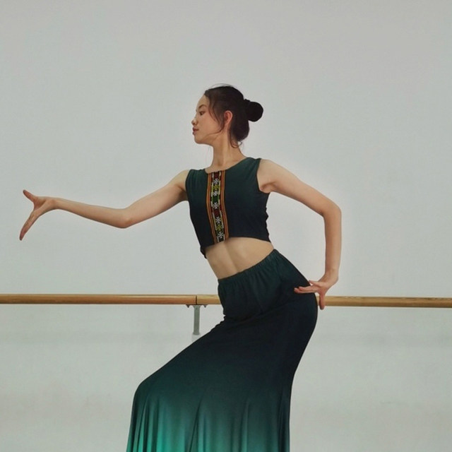 Dai dance clothing Dai dance skirt peacock dancer art test children's ...