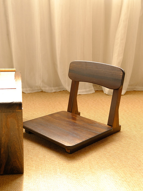 Solid wood Japanese and Korean bay window tatami chair seat dormitory ...
