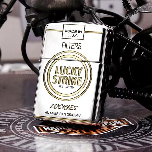 zippo lighter genuine original brass silver mirror armor good luck ...