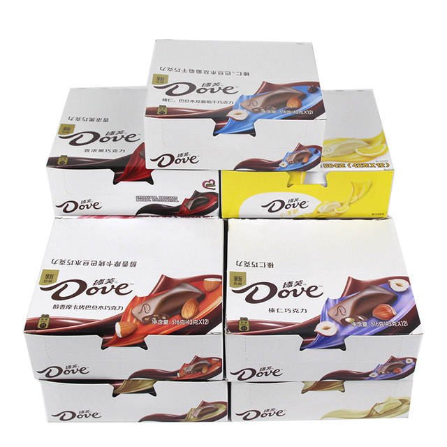 Dove chocolate 42g/43g*12 milk hazelnut white hazelnut dark chocolate multi-flavor optional box 516g