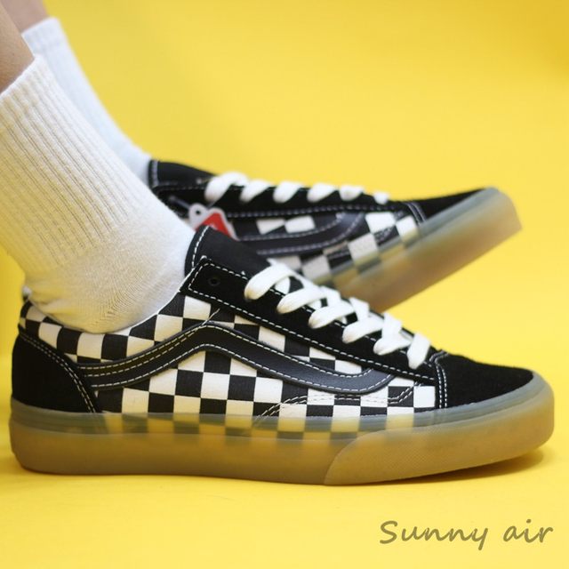 Sunny spot VANS raw rubber sole STYLE36 black and white checkerboard ...