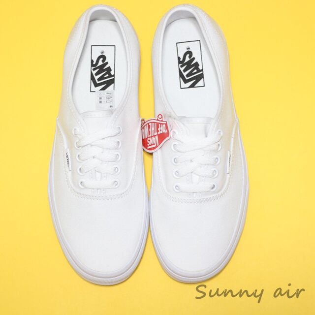 Sunny spot VANS pure white classic male and female couple canvas ...