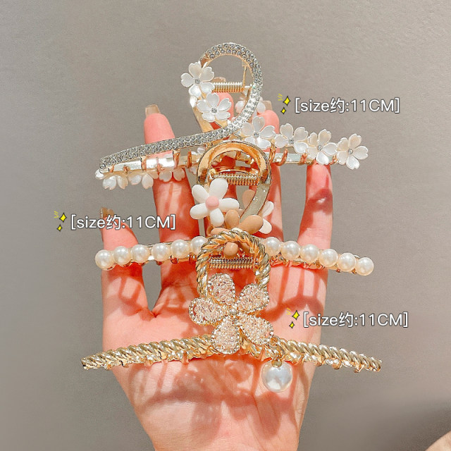 Grappling clip women's back hair clip large shark clip high-end hair ...