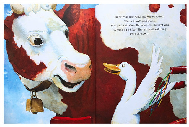 Original English version of Duck Bicycle DuckonaBike David Shannon Children's English ...