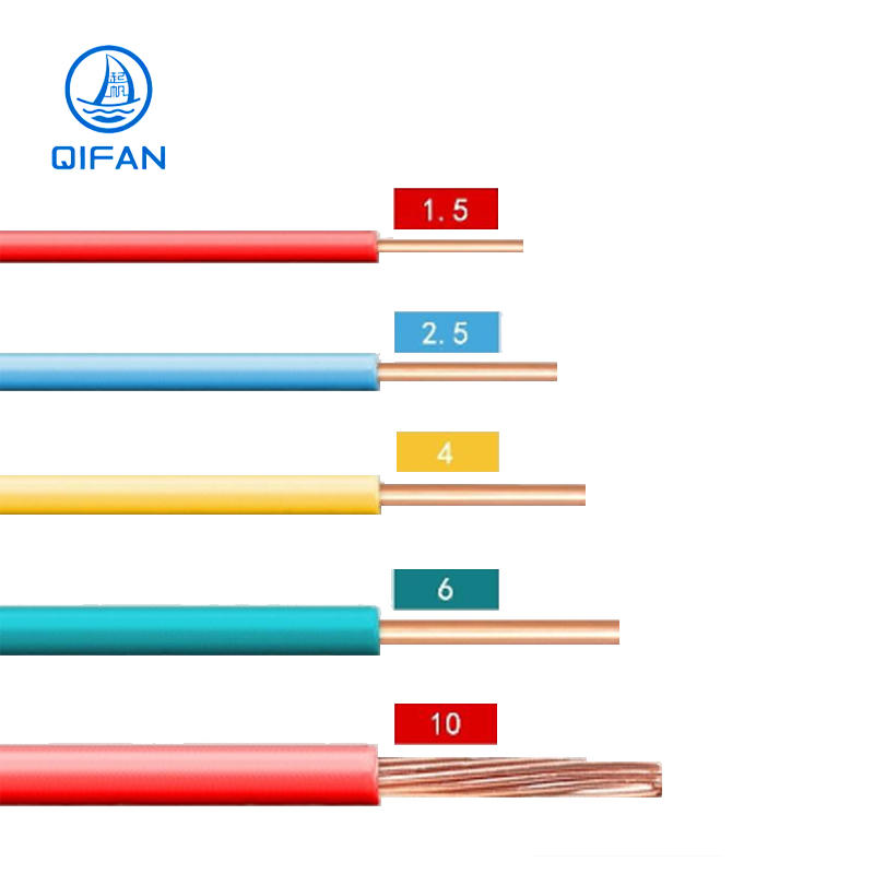 起帆电线 BV1.5 2.5 4 平方家装照明 单股铜芯硬线国标 100米双色-淘宝网