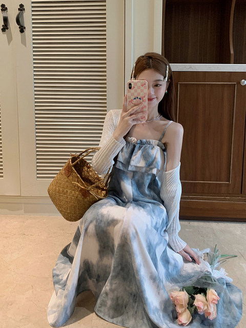 Spring and summer 2025 new beautiful unique retro ink stain new Chinese ...