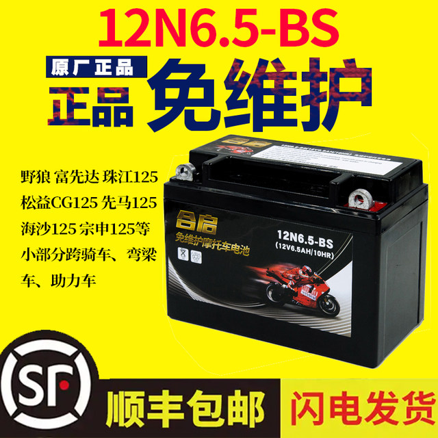 12n6.5-BS motorcycle battery 12v6.5Ah battery battery Zongshen Tianma ...