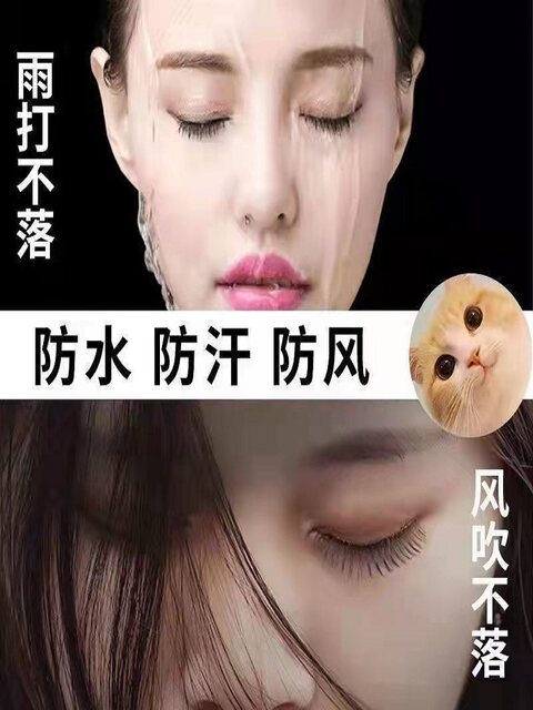 Free glue-free false eyelashes for women, one-piece natural simulated ...