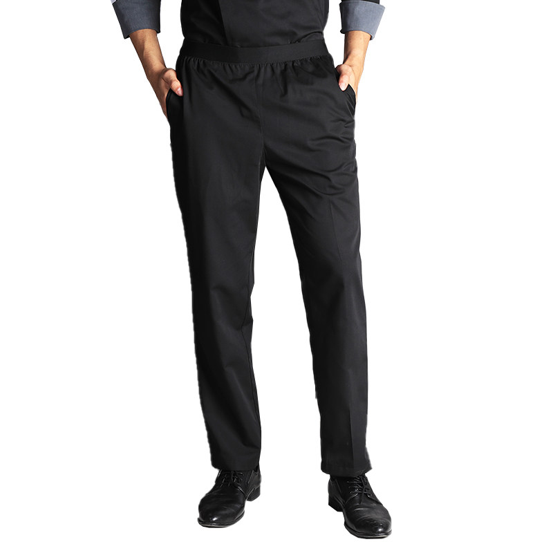 Checked Out Men's Chef Pants - Black Kitchen Workwear