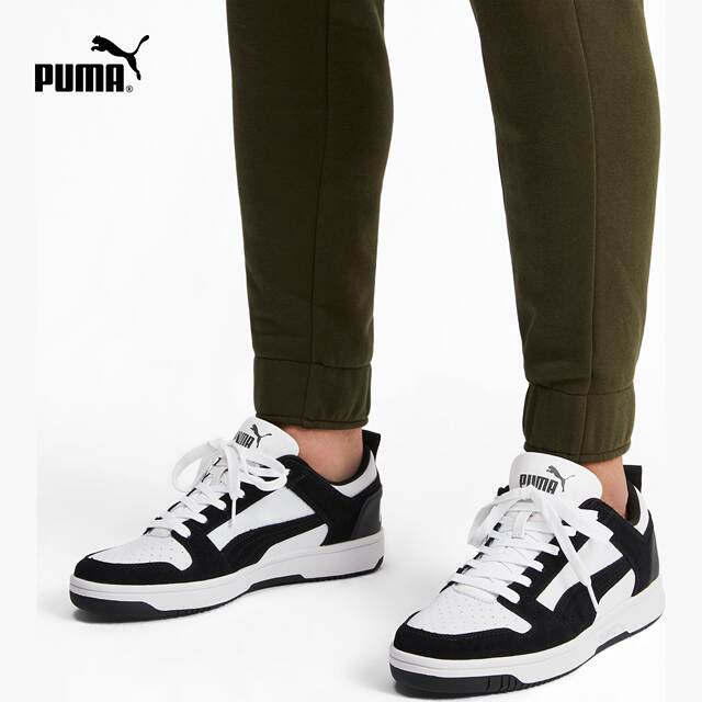 PUMA men's and women's low-top panda color matching classic retro ...