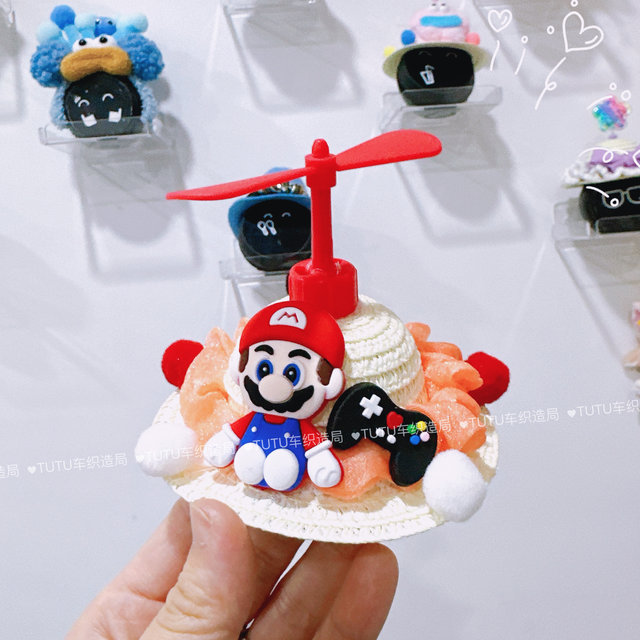 NIO nomi hat decoration Mario style bamboo dragonfly hat