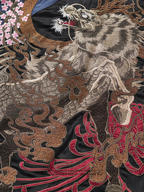 Double -sided embroidery Chinese style unicorn god beast baseball ...