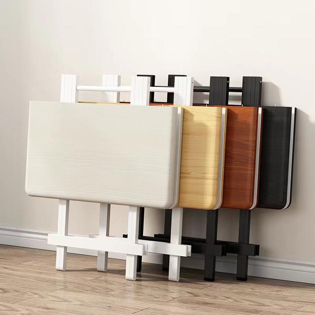 Table folding dining table household small apartment dining table ...