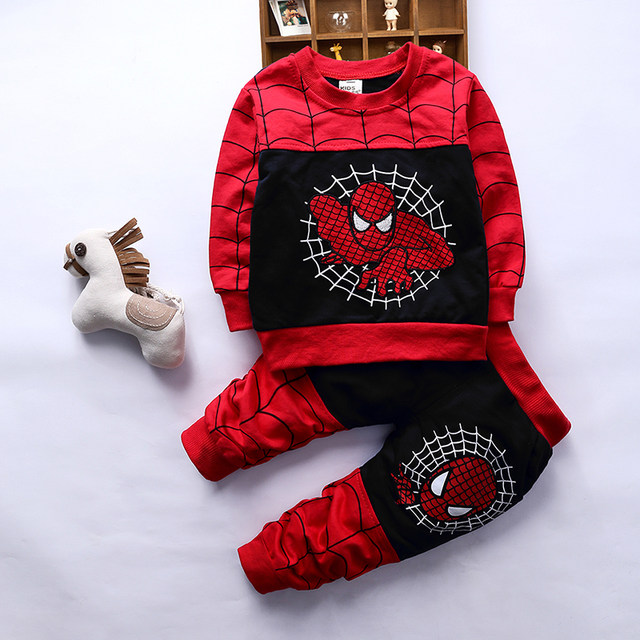 Children's clothing spider clothes boys spring and autumn long-sleeved ...