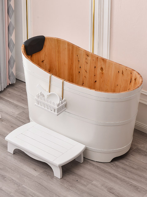 Beauty salon wooden barrel bath barrel whole body sweat steaming barrel ...