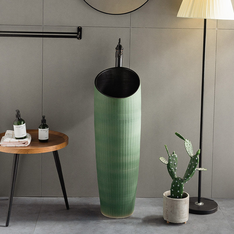 Lavabo para exteriores - lavabo de columna para patio integrado de pie ...