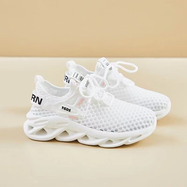 Men's shoes for summer hollow large mesh breathable mesh shoes thick ...