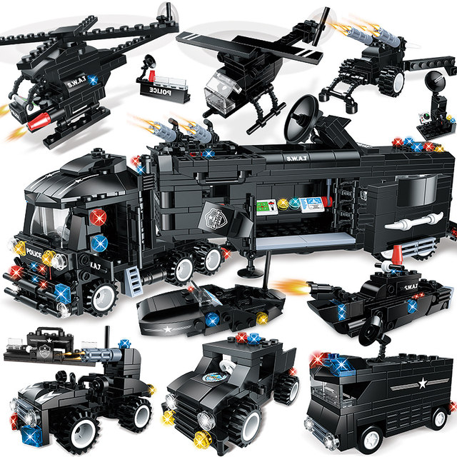 Wal-Mart Police Team Command Vehicle Military Assembled Building Blocks ...