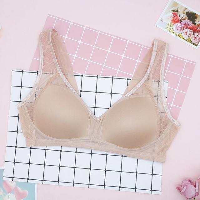 Exported to Korea foreign trade original order no steel ring bra glossy ...