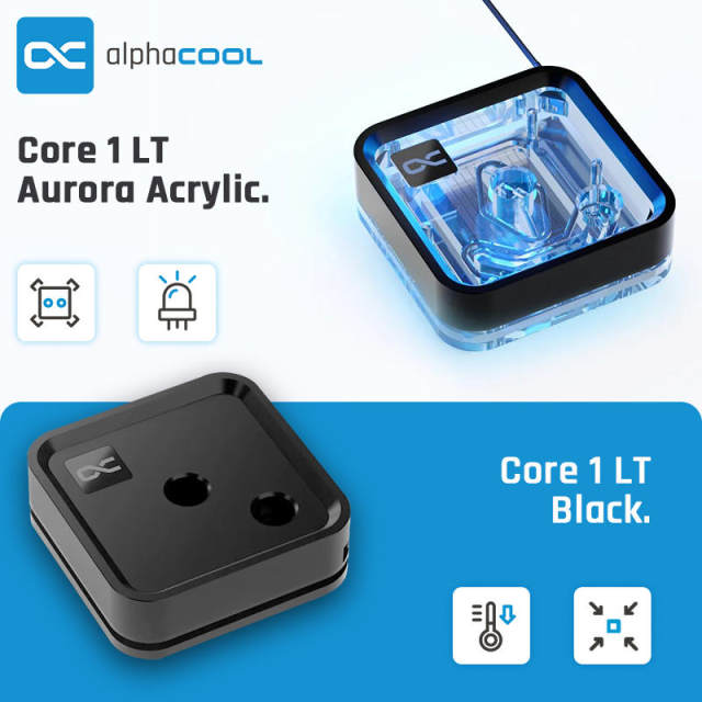 Alphacool's new Core1LT series CPU water block supports LGA1700/AM5 ...