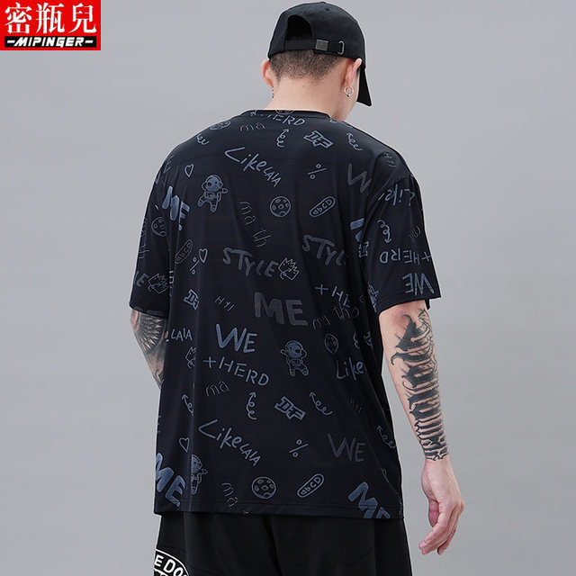 Mi Pinger.com Eyes Breath Bingshi Short Sleeve Men's Summer Men's Large ...