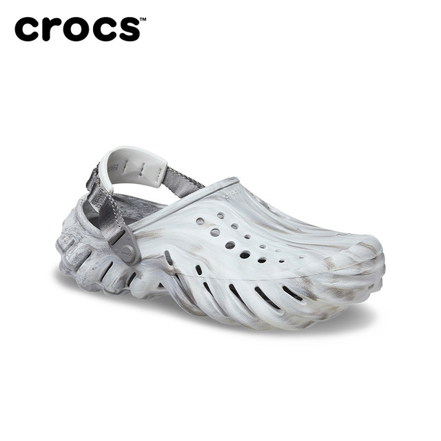 Wang Junkai's same style Crocs Bobo marble pattern hole shoes men's ...