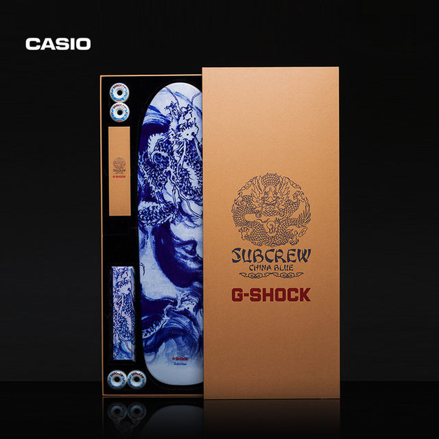 Casio flagship store G-SHOCKSUBCREW co-branded blue and white porcelain ...