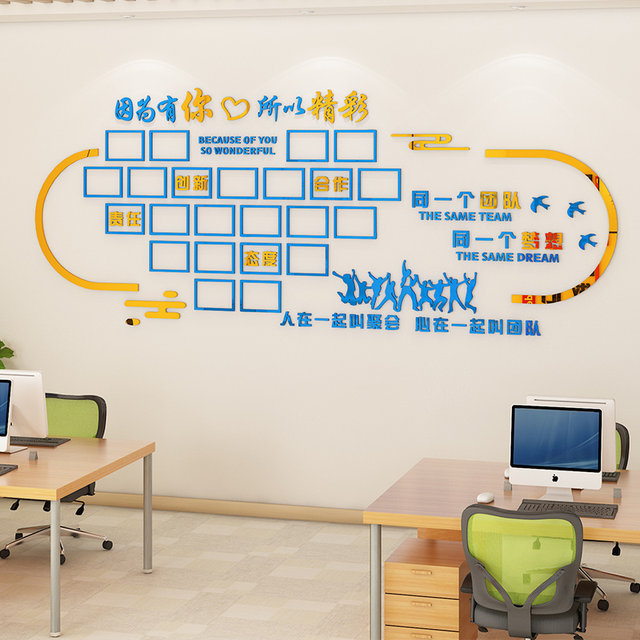 Team style display, honor wall, company outstanding employee photo wall ...