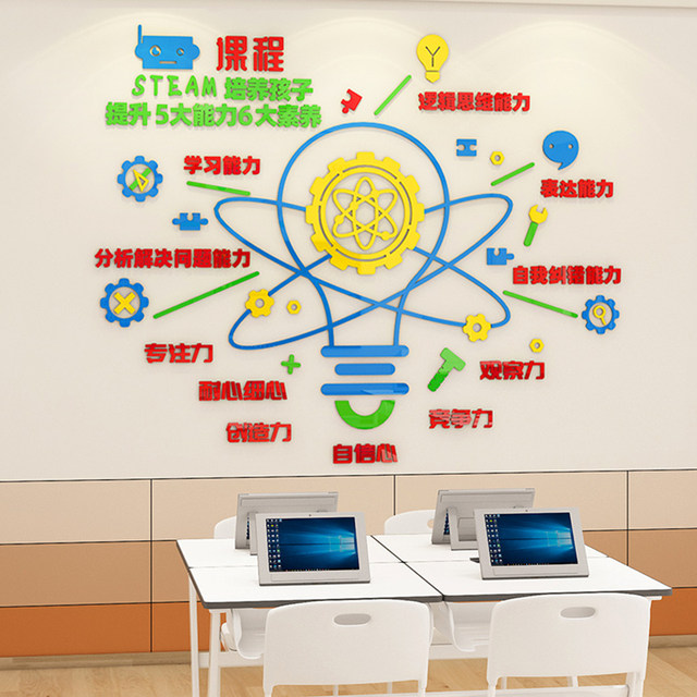 Science and Technology Theme Cultural Wall Stickers Robot Children's ...