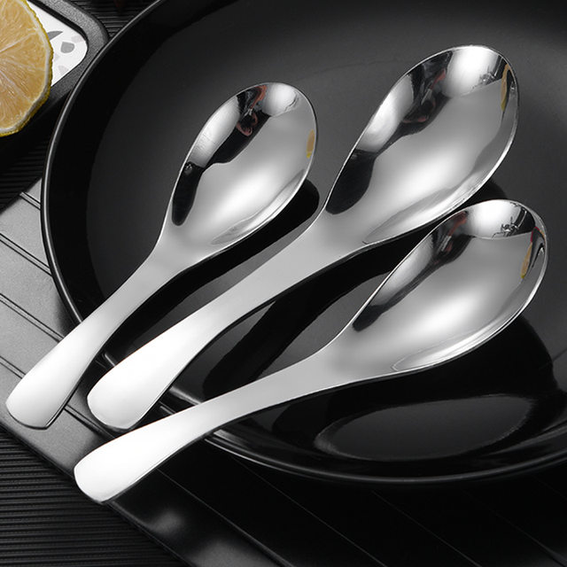 304 stainless steel court round head spoon hotel restaurant restaurant ...