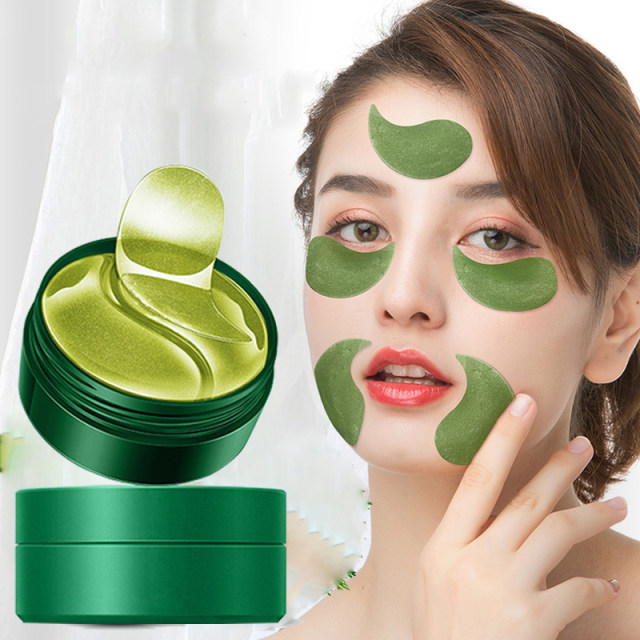 Seaweed green eye mask stickers to lighten fine lines crow's feet ...