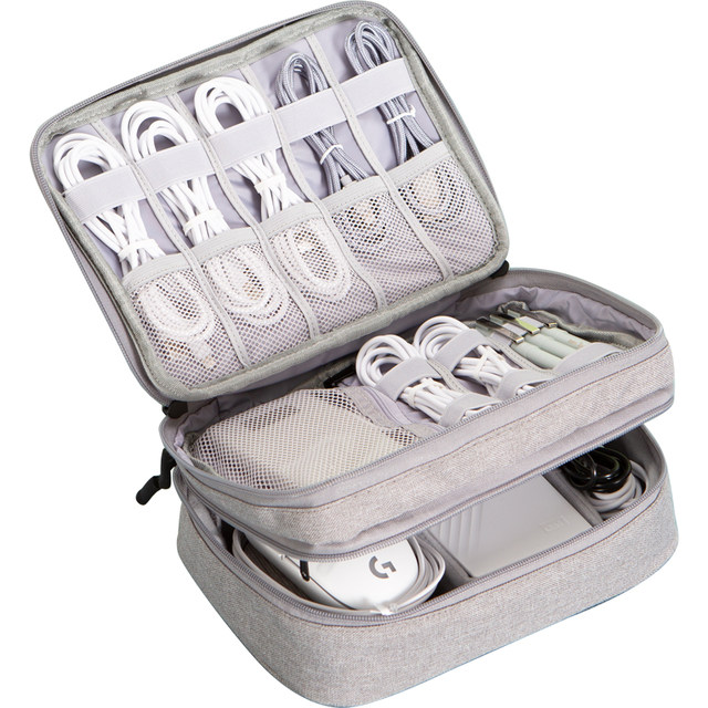 Large-capacity portable data cable bag storage bag digital computer ...