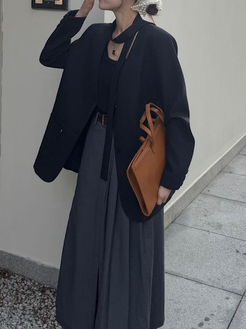 High-end lace streamer suit jacket 5033 temperament V-neck minimalist ...