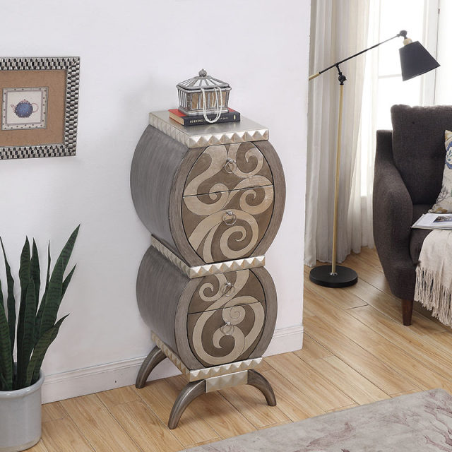Light luxury solid wood chest of drawers bedroom bedside table simple ...