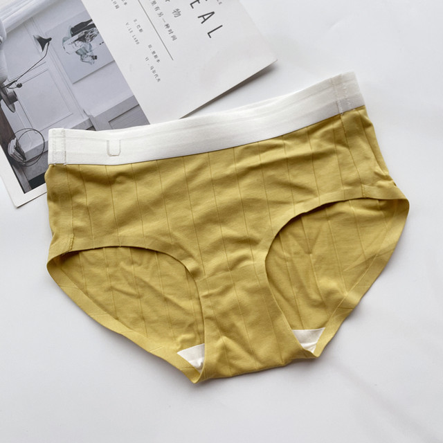 Soft cotton wide striped briefs, comfortable and breathable women's ...