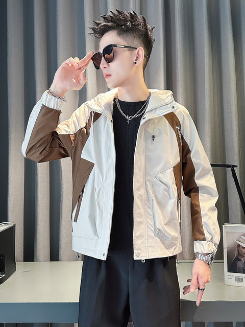Spring and Autumn Hooding Jacket Men's Advanced Trend Brand Various ...