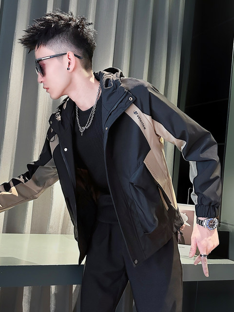 Spring and Autumn Hooding Jacket Men's Advanced Trend Brand Various ...