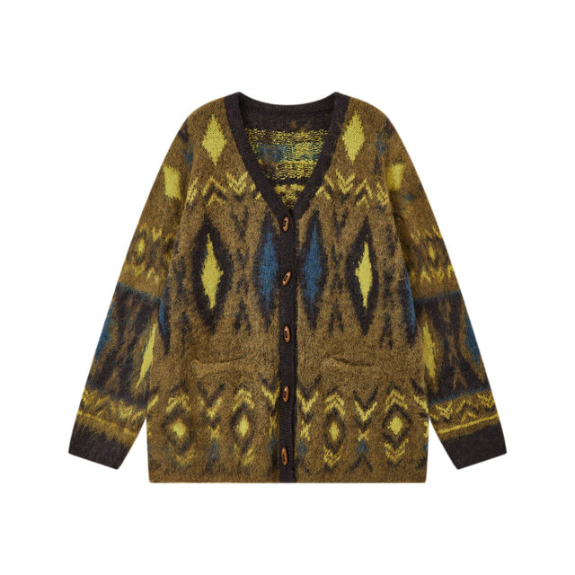 Physics Boy Akihara Wilderness Totem V-neck Lazy Loose Retro Off ...