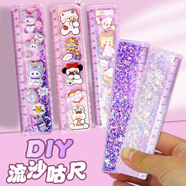 Fantasy quicksand caliper with wavy line ruler, girly heart, cute ...