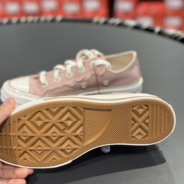 Converse 1970S Women's Coffee Bean Accessories Pink Wave Spliced Canvas ...