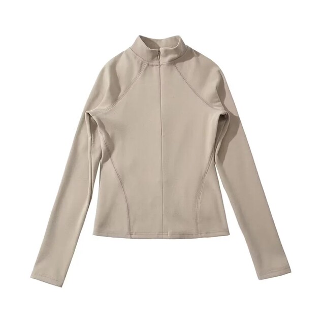 American retro topstitched double-sided German velvet raglan sleeve ...