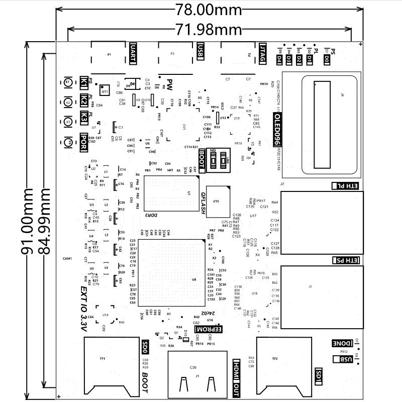 Embedded Artificial Intelligence Development Board Dual Network Ports