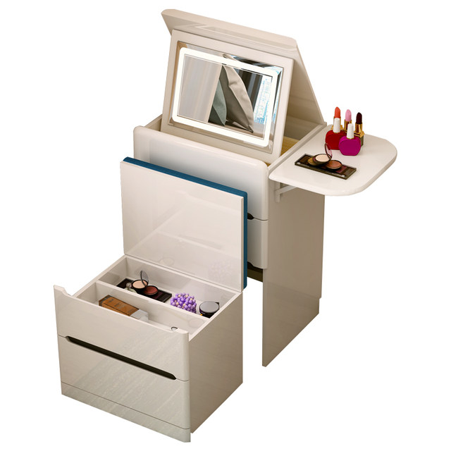 Dressing Table, Small, Simple, Mini Bedside Table, Storage Cabinet, All ...