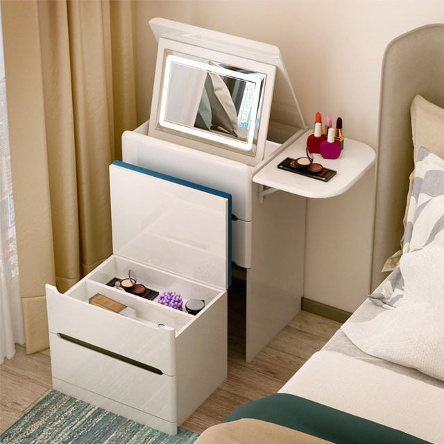 Dressing Table, Small, Simple, Mini Bedside Table, Storage Cabinet, All ...