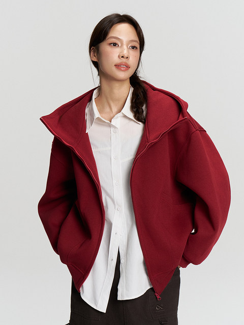 RAPPEYE casual retro national trend American heavy hooded couple loose ...