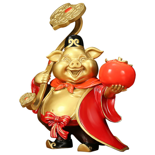Shangshan Ruo Shui Copper parts to recruit wealth, blessing pigs, Eight ...