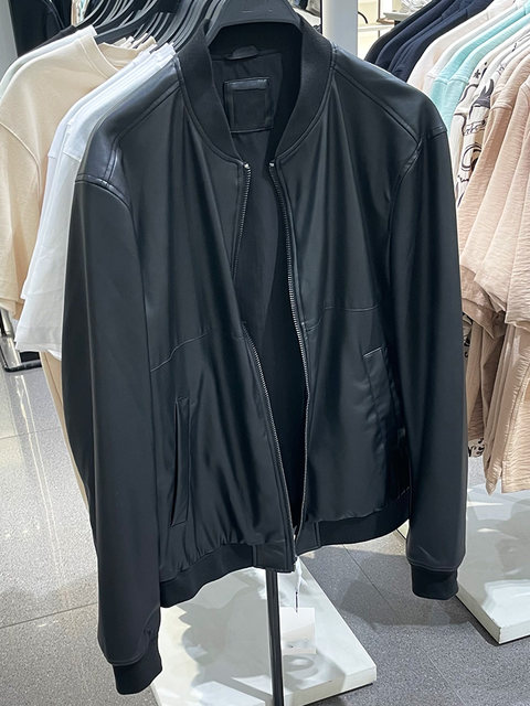 Cabinet 429! Autumn men's casual versatile solid color PU leather ...