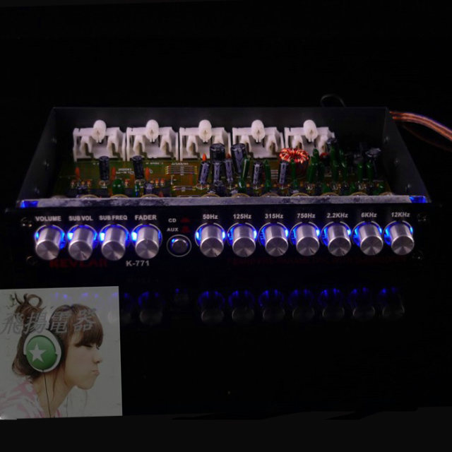 12-volt 7-segment equalizer car frequency divider equalizer power ...