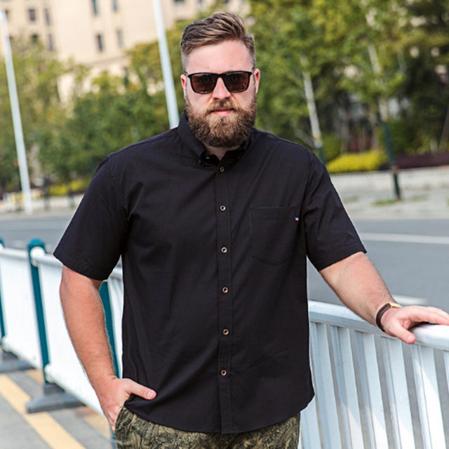 Plus-Size Extra Large Short Sleeve shirt Men's Plus Size Business ...